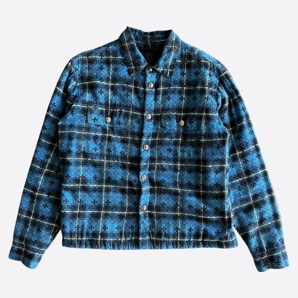 Chrome Hearts | Jackets & Coats | Chrome Hearts Blue Cross Jacquard ...